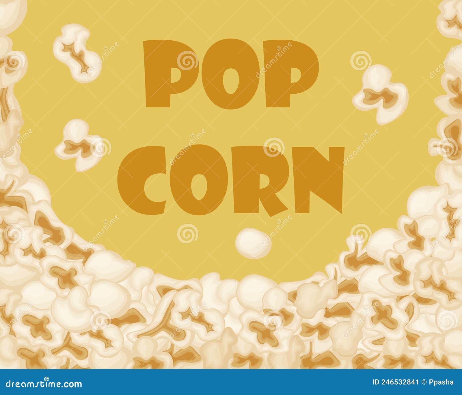 Popcorn. a Postcard with a Picture of Popcorn. Advertising Poster with ...