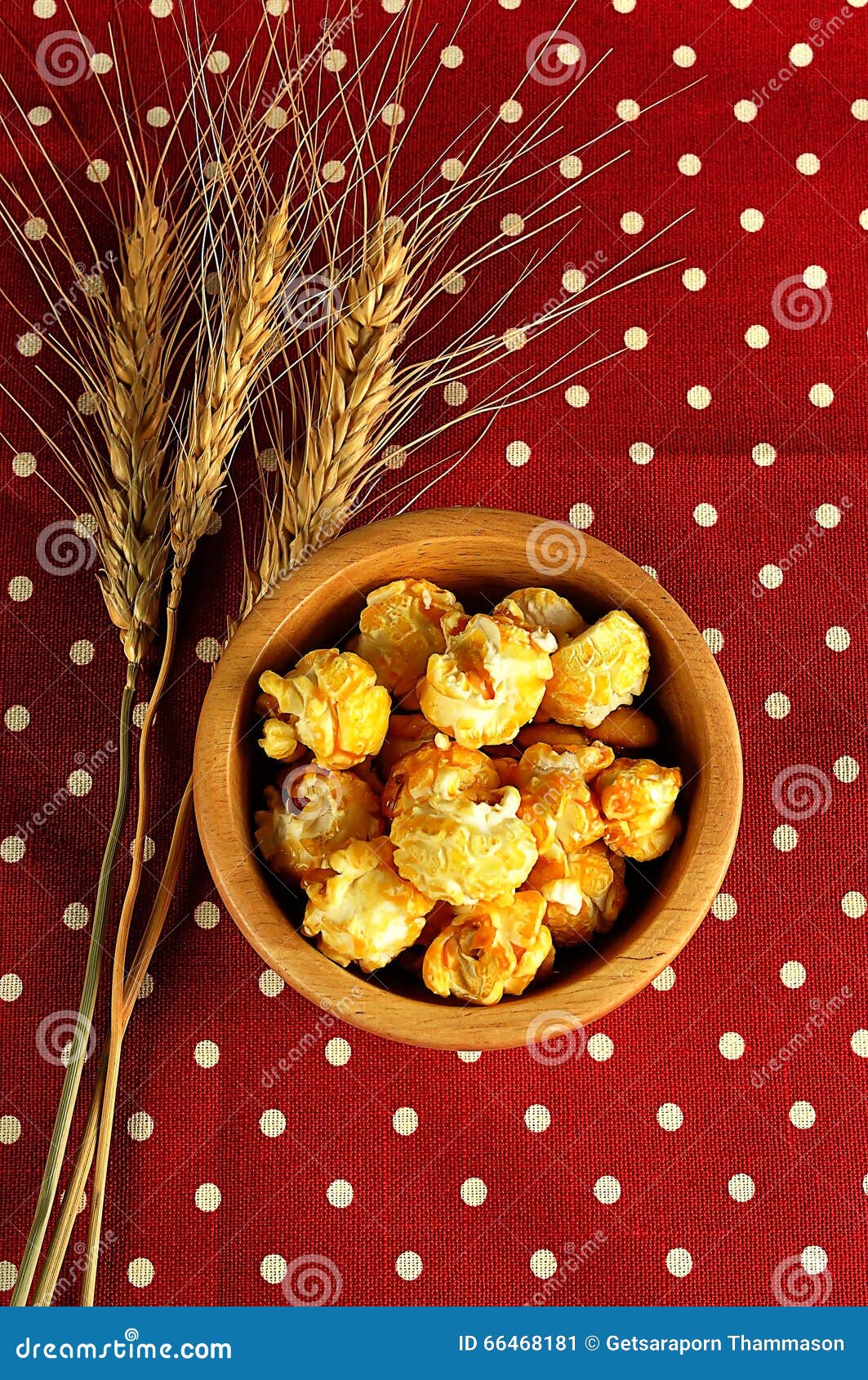 Popcorn on the Red Background Stock Image - Image of classic, scattered ...