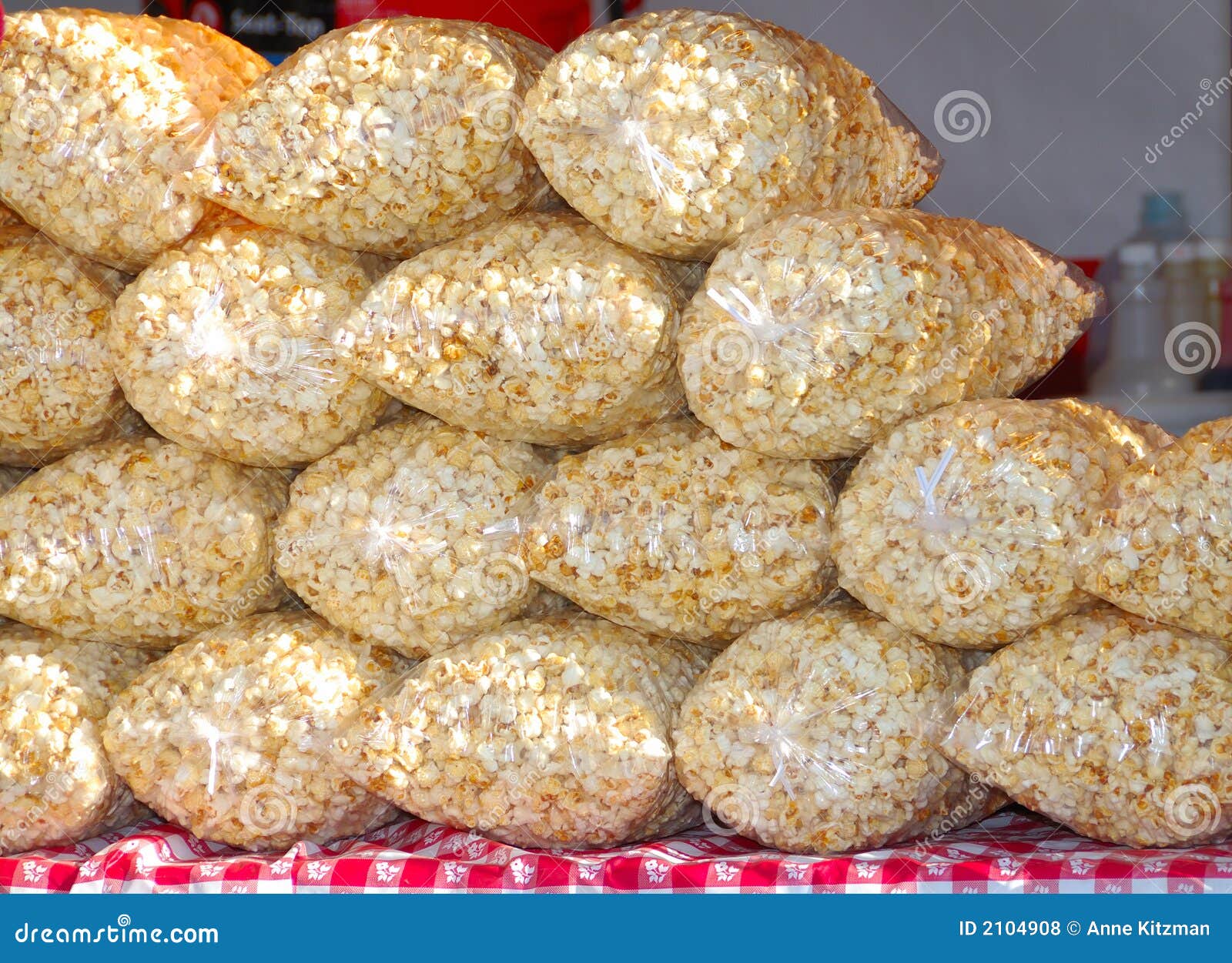 Popcorn for Sale stock photo. Image of daytime, tablecloth - 2104908