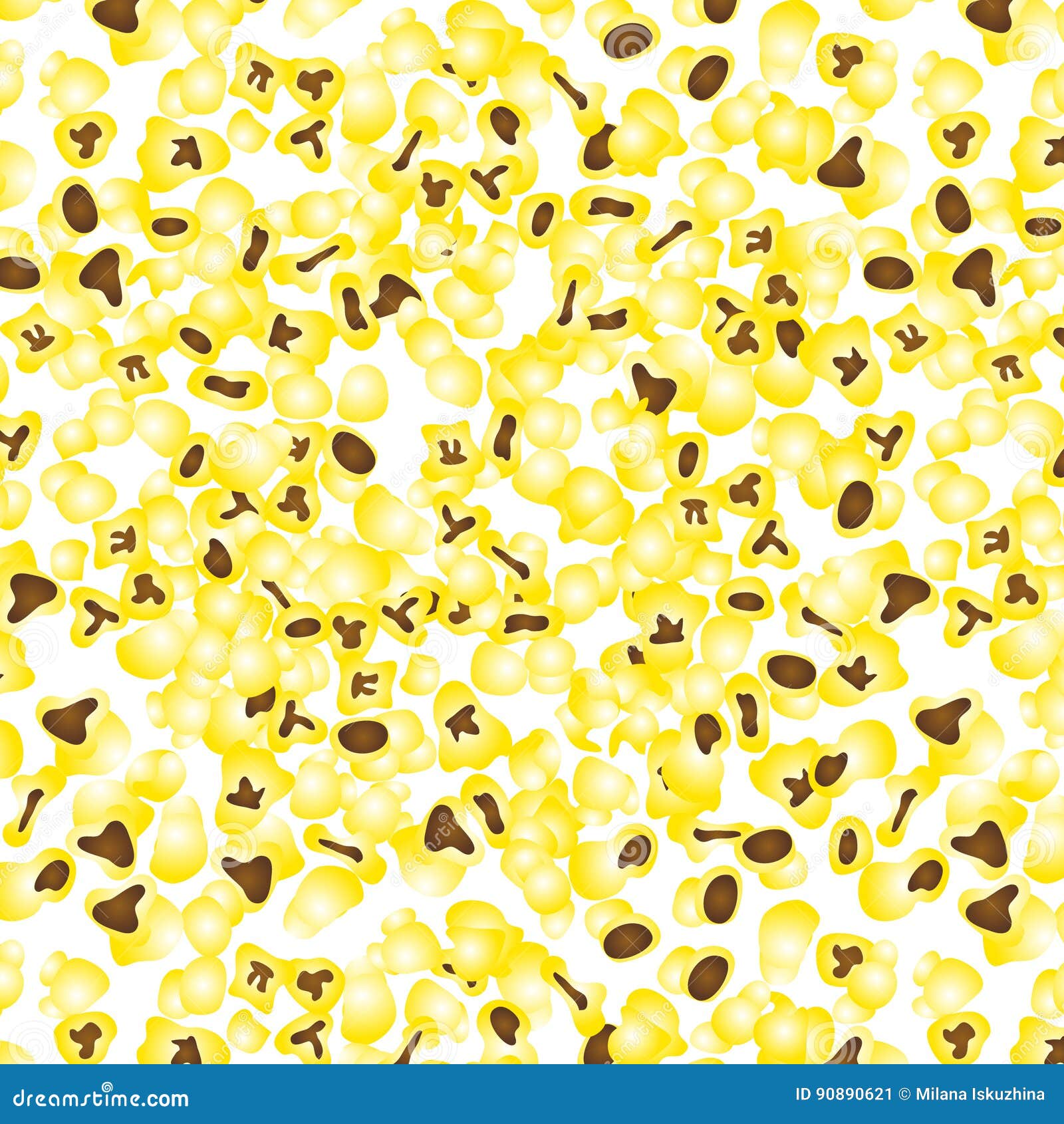 Popcorn seamless pattern stock vector. Illustration of popcorn - 90890621