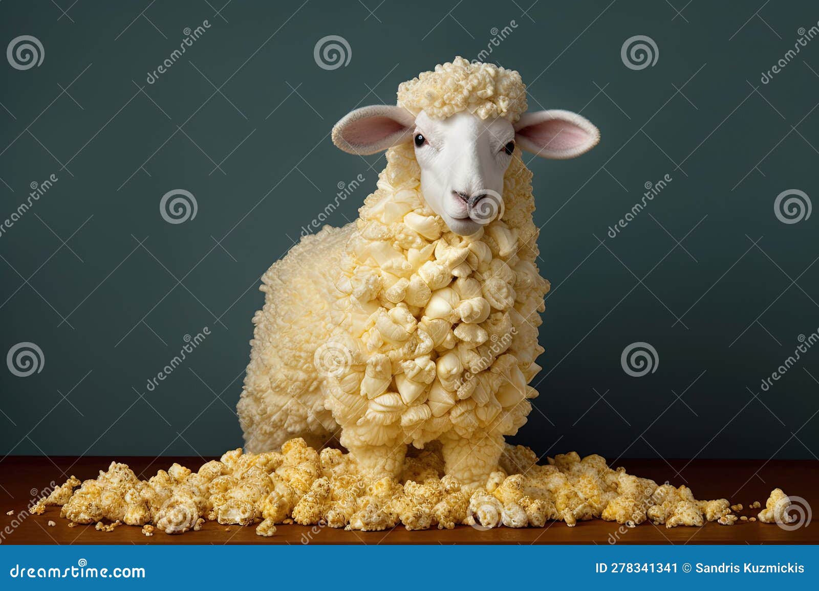 A Popcorn Sheep. Generative AI Stock Illustration - Illustration of ...