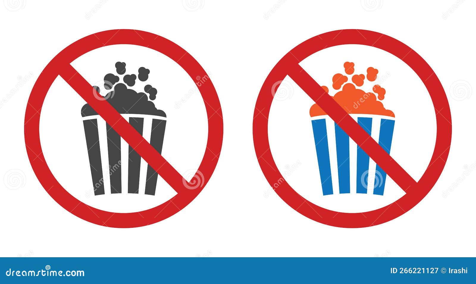 Popcorn Snack with Stop Sign Stock Vector - Illustration of cartoon ...