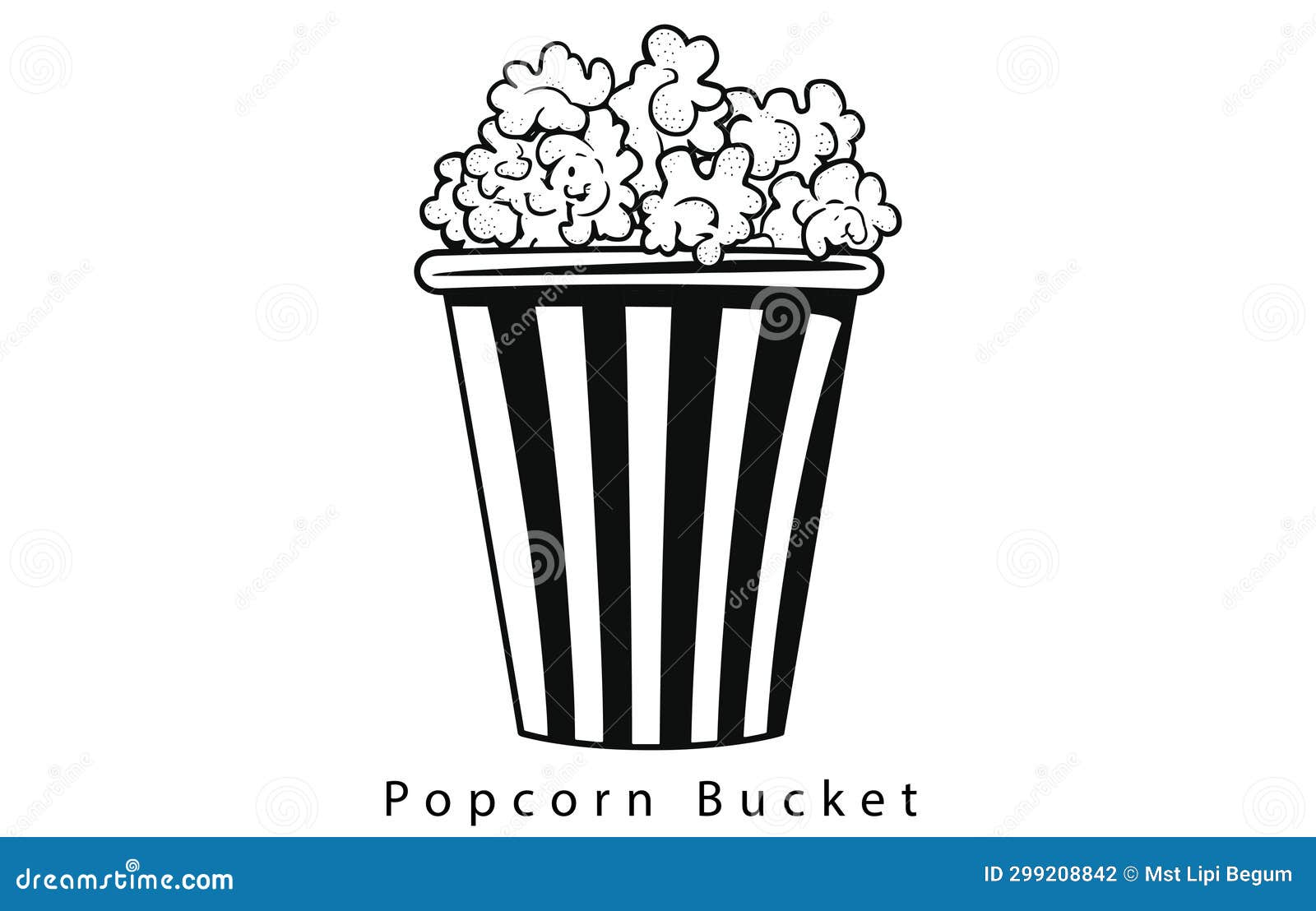 Popcorn Snack Vector Icon Illustration,Popcorn Line Icon Stock ...