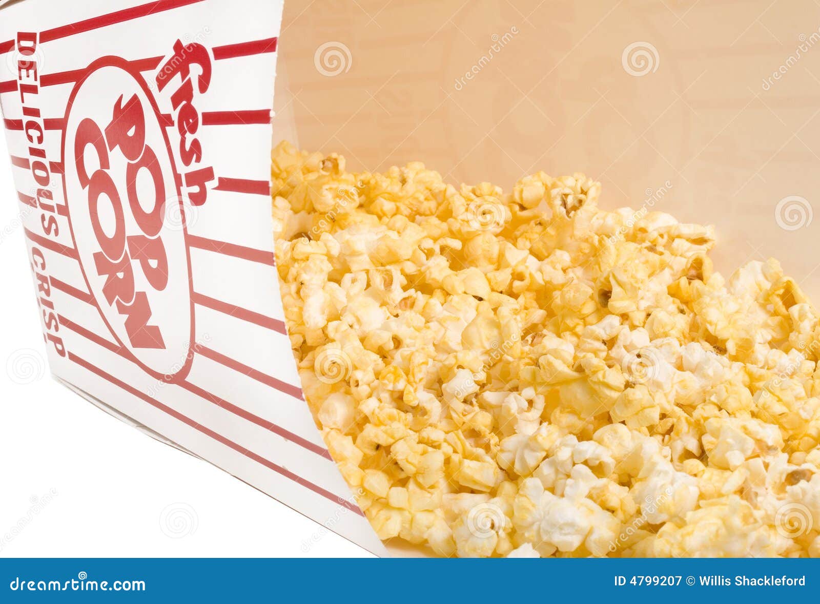 Popcorn spill stock image. Image of butter, container - 4799207