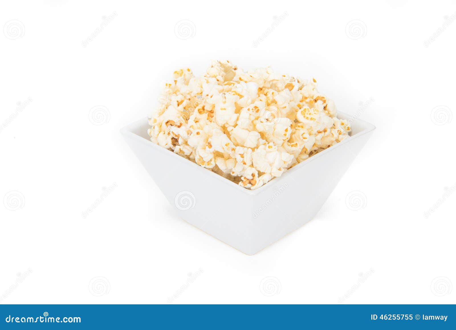 Popcorn in a Square Shape Bowl Stock Image - Image of nutrition, fresh ...