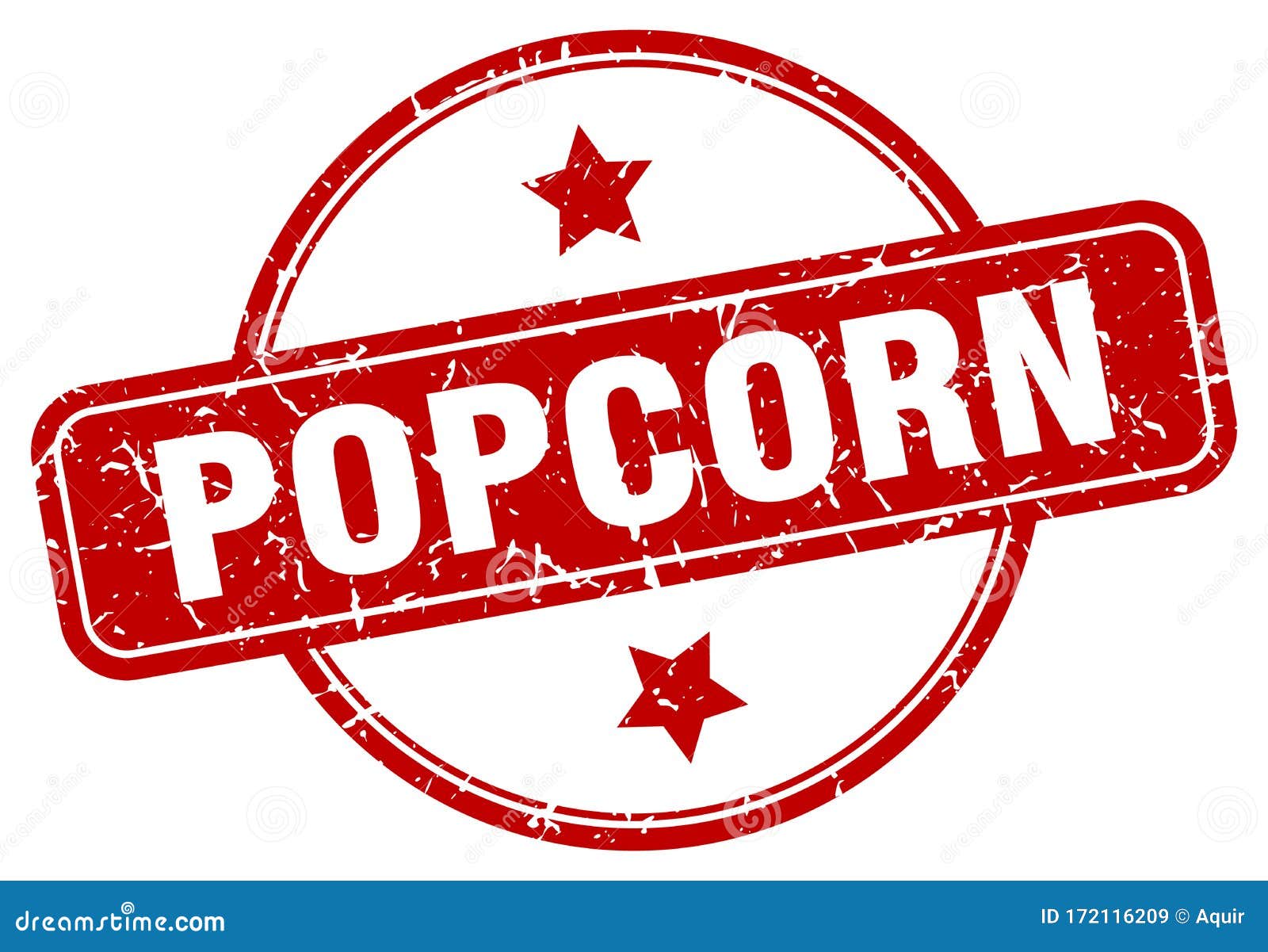 Popcorn Stamp. Popcorn Round Grunge Sign Stock Vector - Illustration of ...