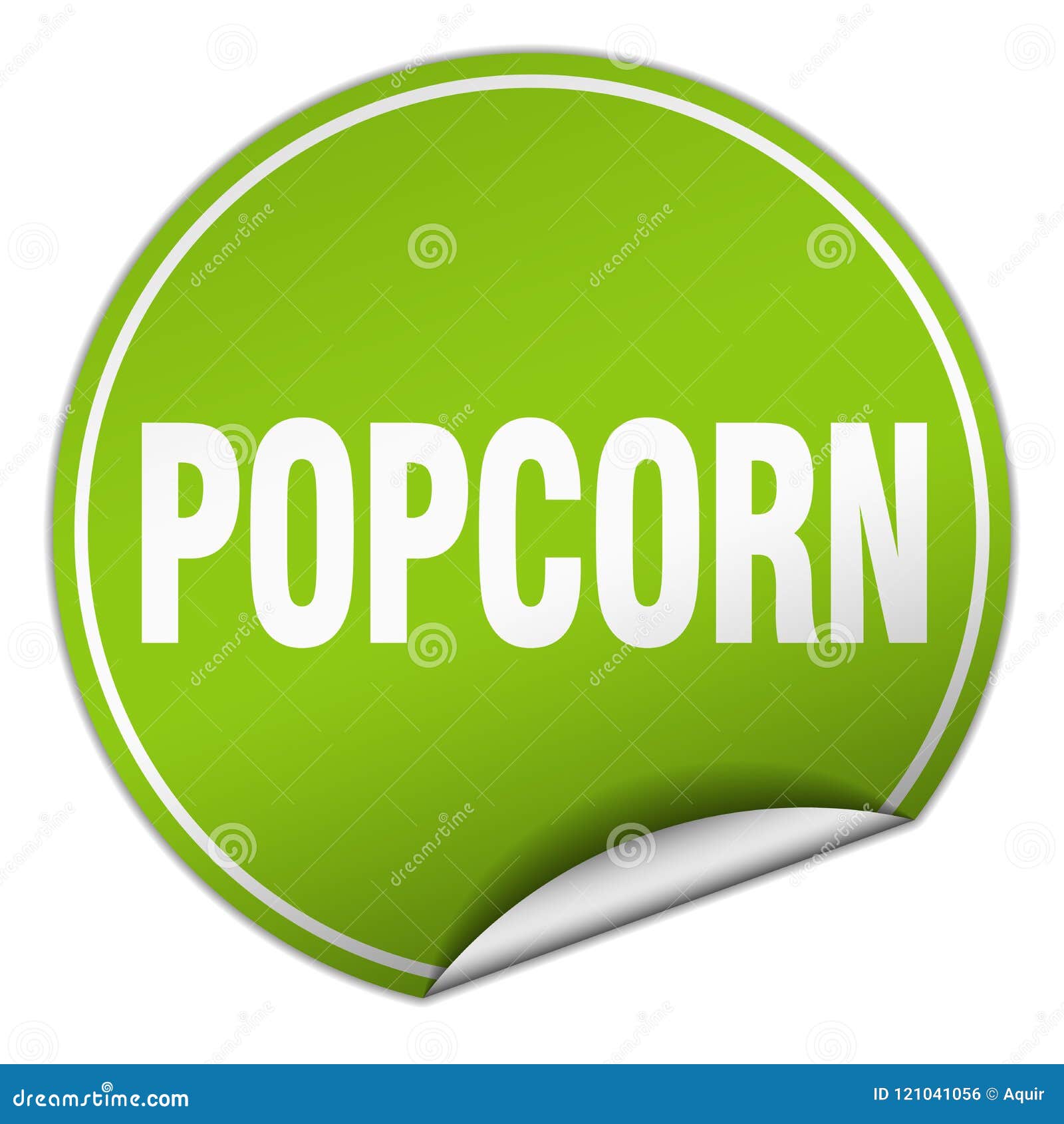 Popcorn sticker stock vector. Illustration of template - 121041056