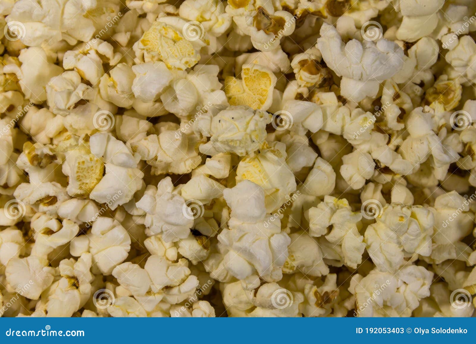 Popcorn texture background stock image. Image of detail - 192053403
