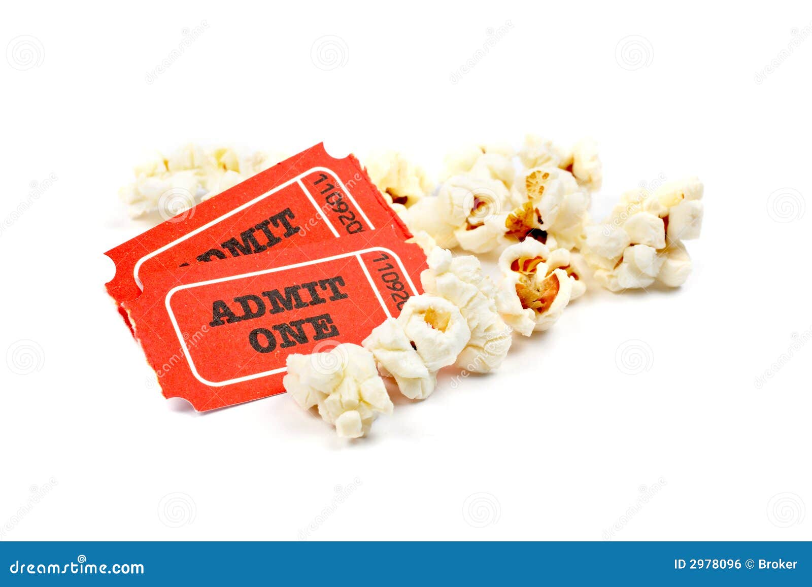 Popcorn and two tickets stock photo. Image of carton, refreshment - 2978096