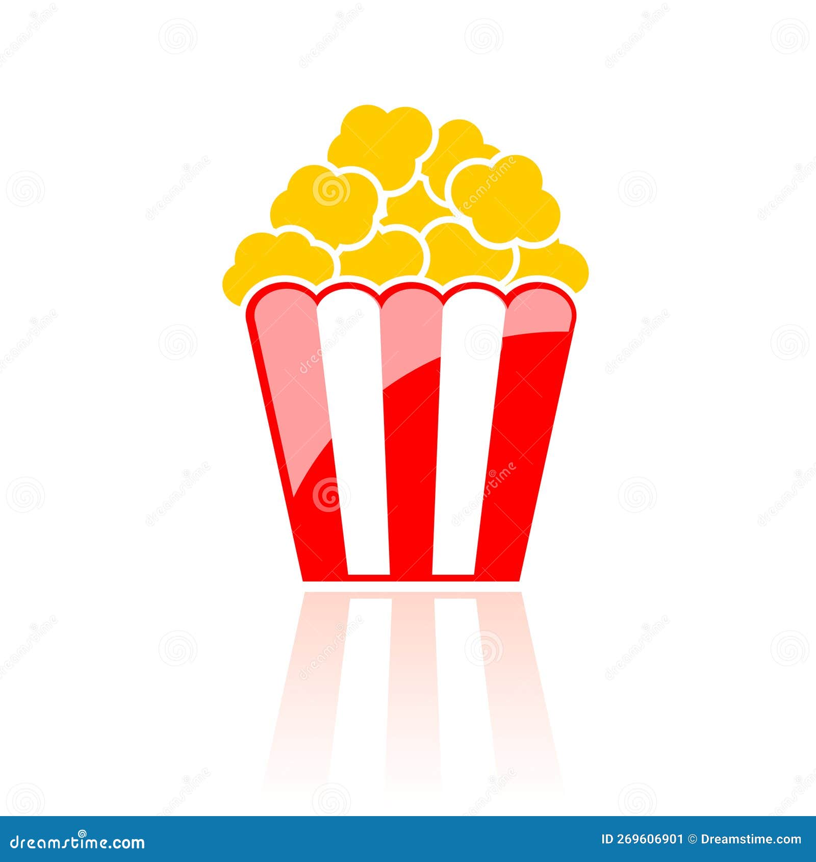 Popcorn Vector Illustration In Flat Design Isolated On White Background ...