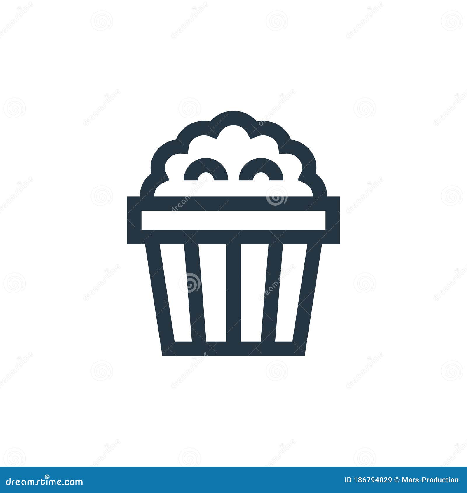 Popcorn Vector Icon. Popcorn Editable Stroke. Popcorn Linear Symbol for ...