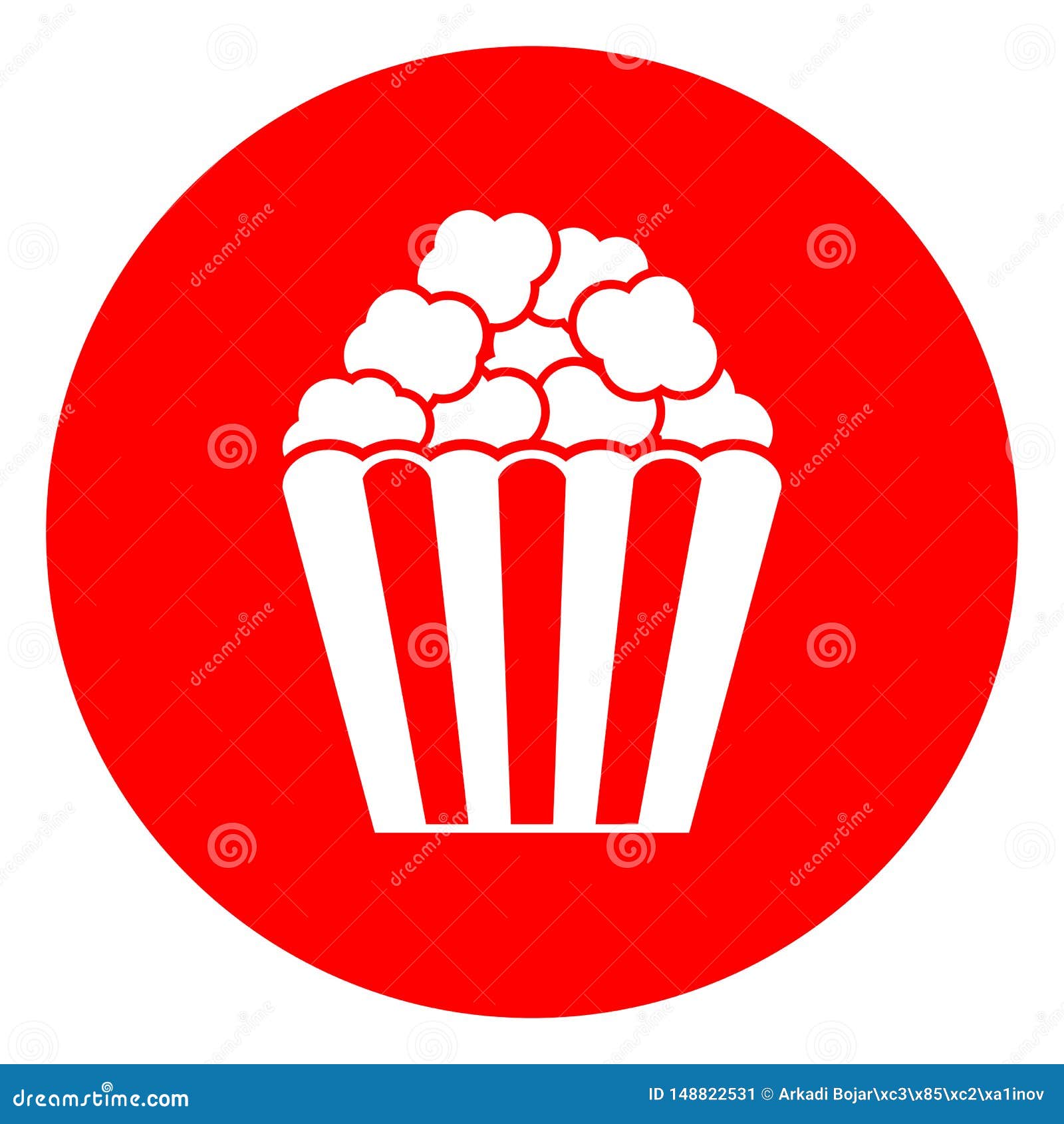 Popcorn icon stock vector. Illustration of logos, food - 148822531