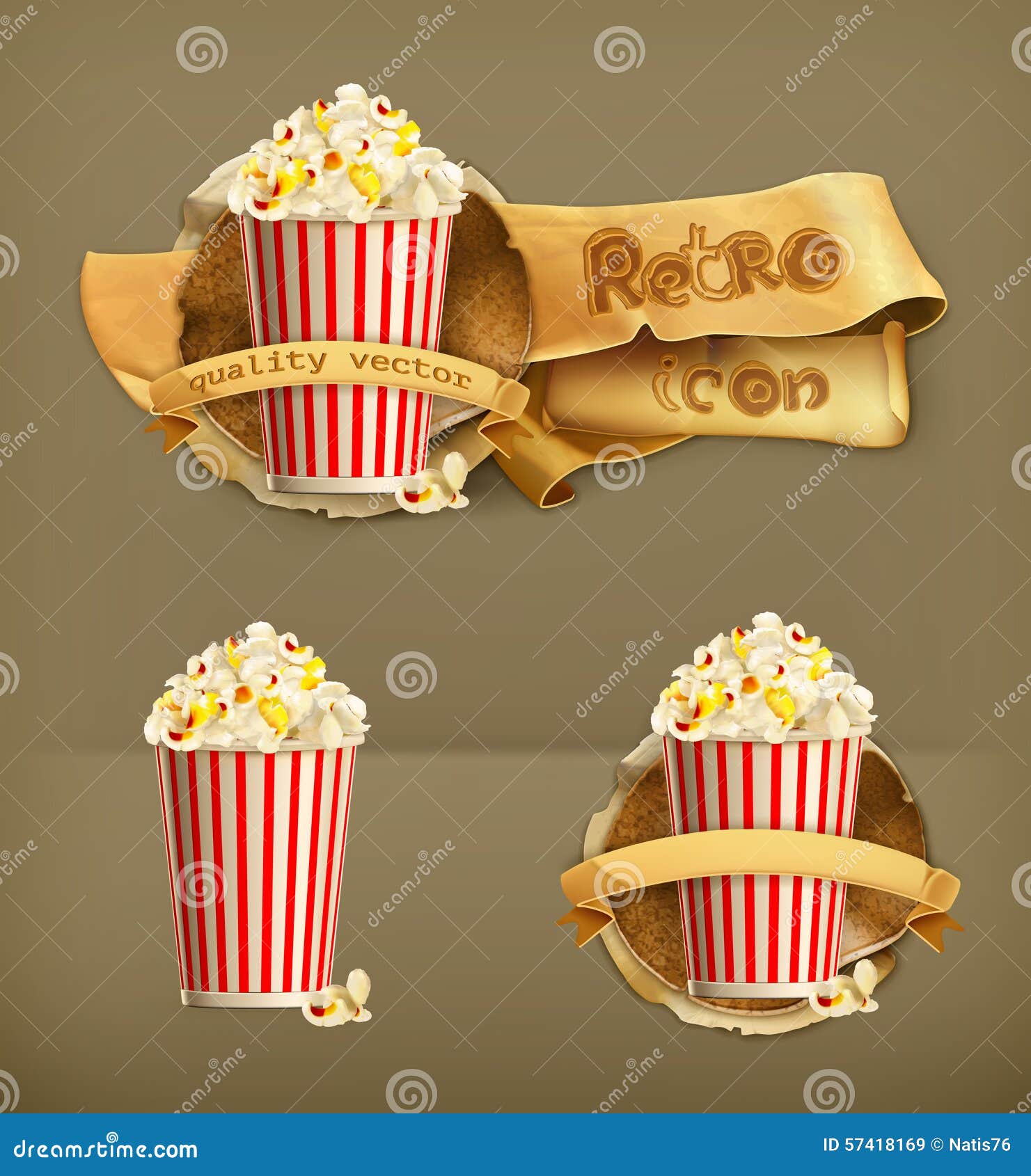 Popcorn Vector Illustration In Flat Design Isolated On White Background ...