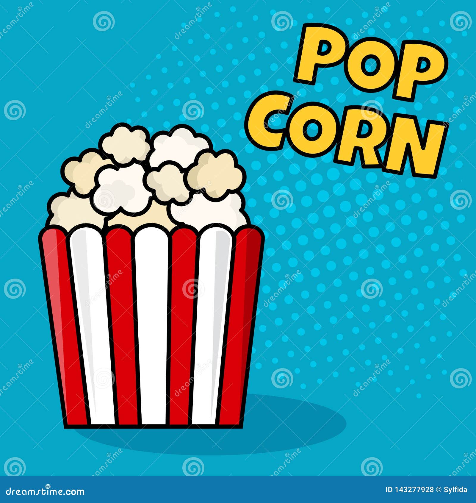 Popcorn. Vector Illustration in Pop Art Style Stock Illustration ...