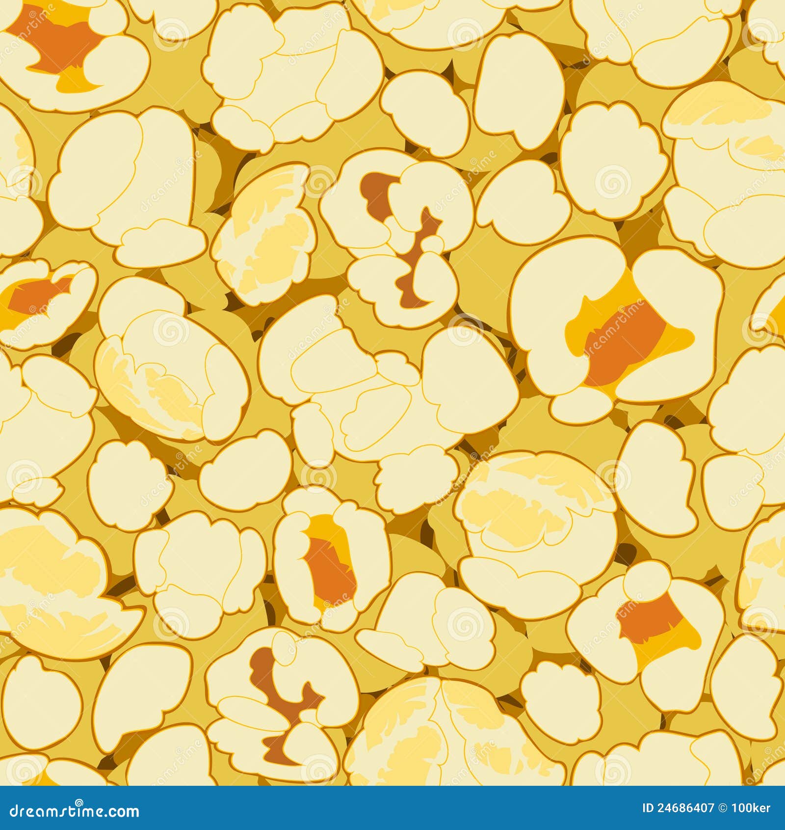 Yellow Popcorn Piece Clip Art