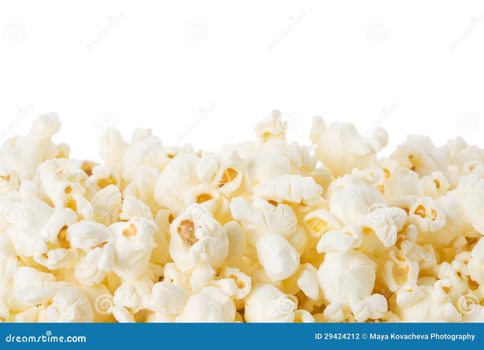 Popcorn on white stock photo. Image of white, snack, large - 29424212