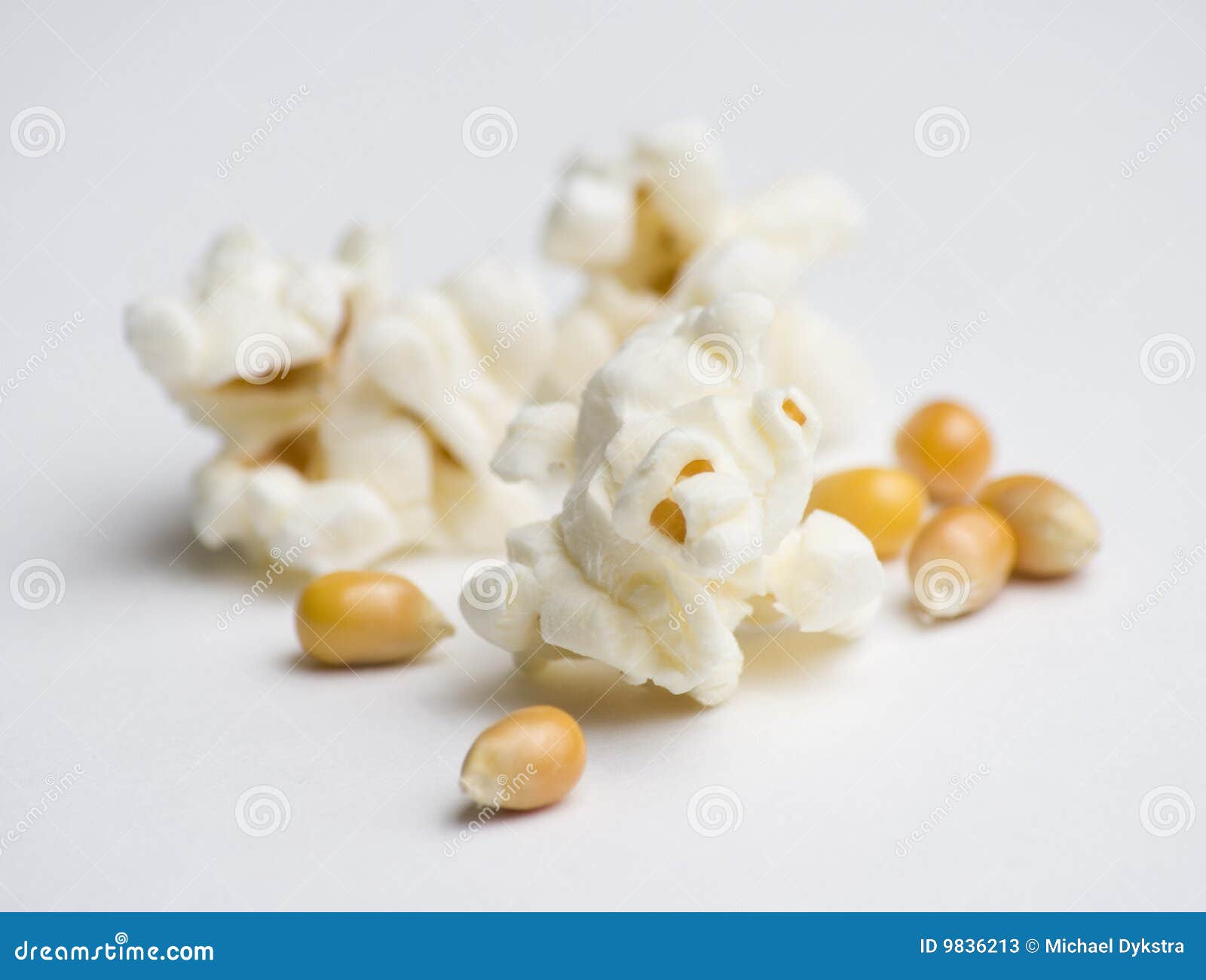 Popcorn on White stock image. Image of healthy, snack - 9836213