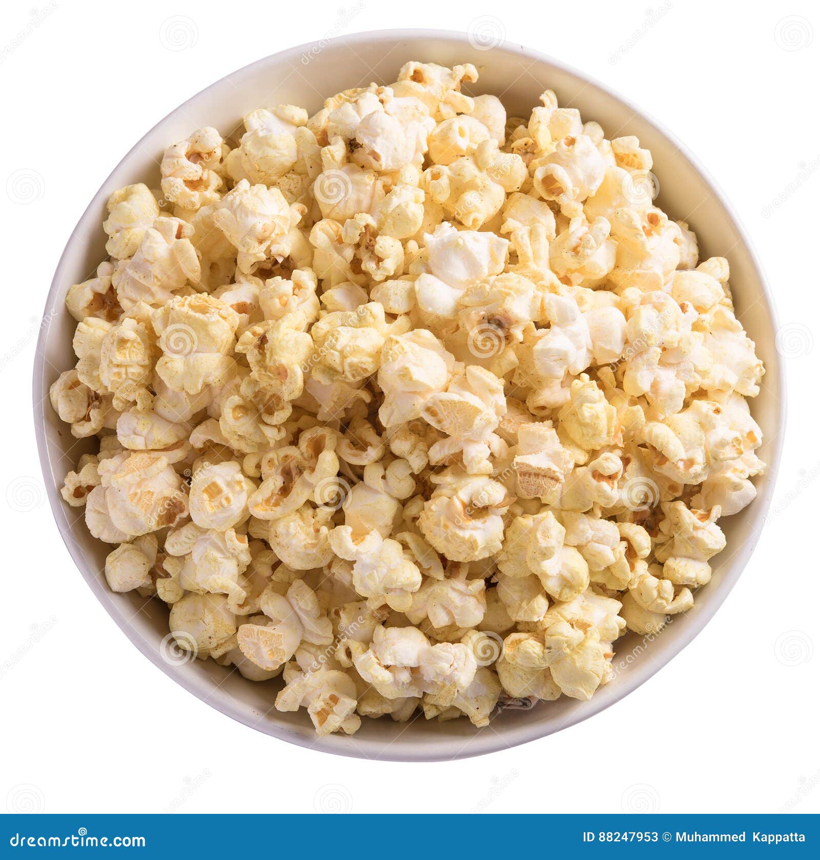 Popcorn on White Background Stock Image - Image of healthy, table: 88247953