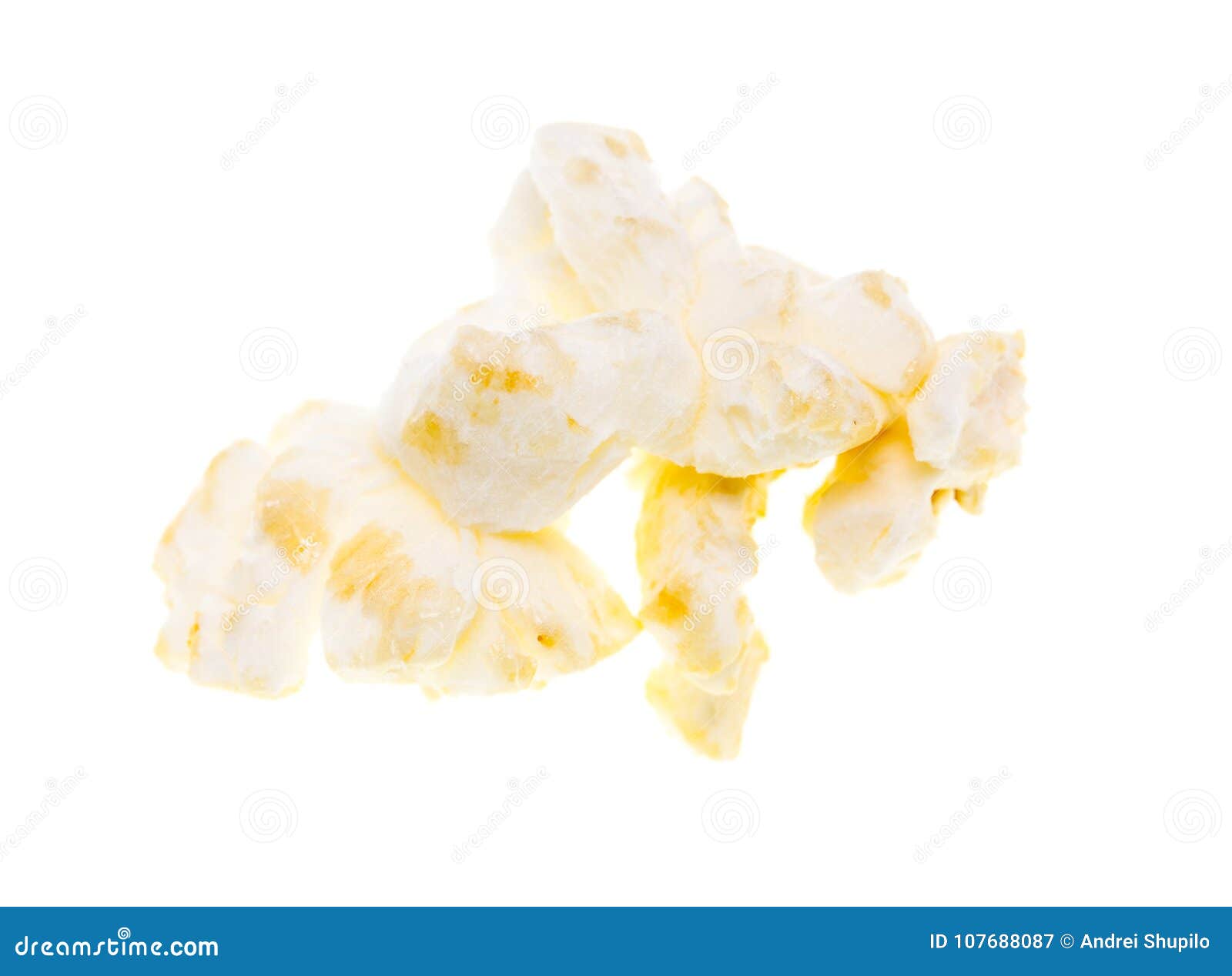 Popcorn on a White Background Stock Image - Image of studio, healthy ...