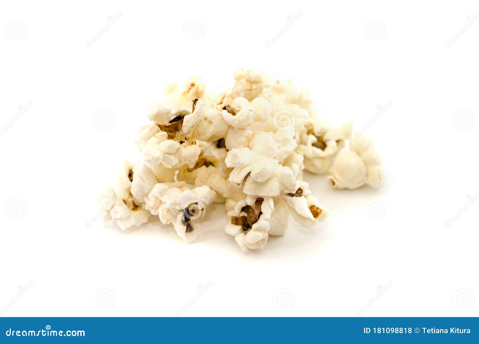 Popcorn on a White Background. Stock Photo - Image of salt, fresh ...