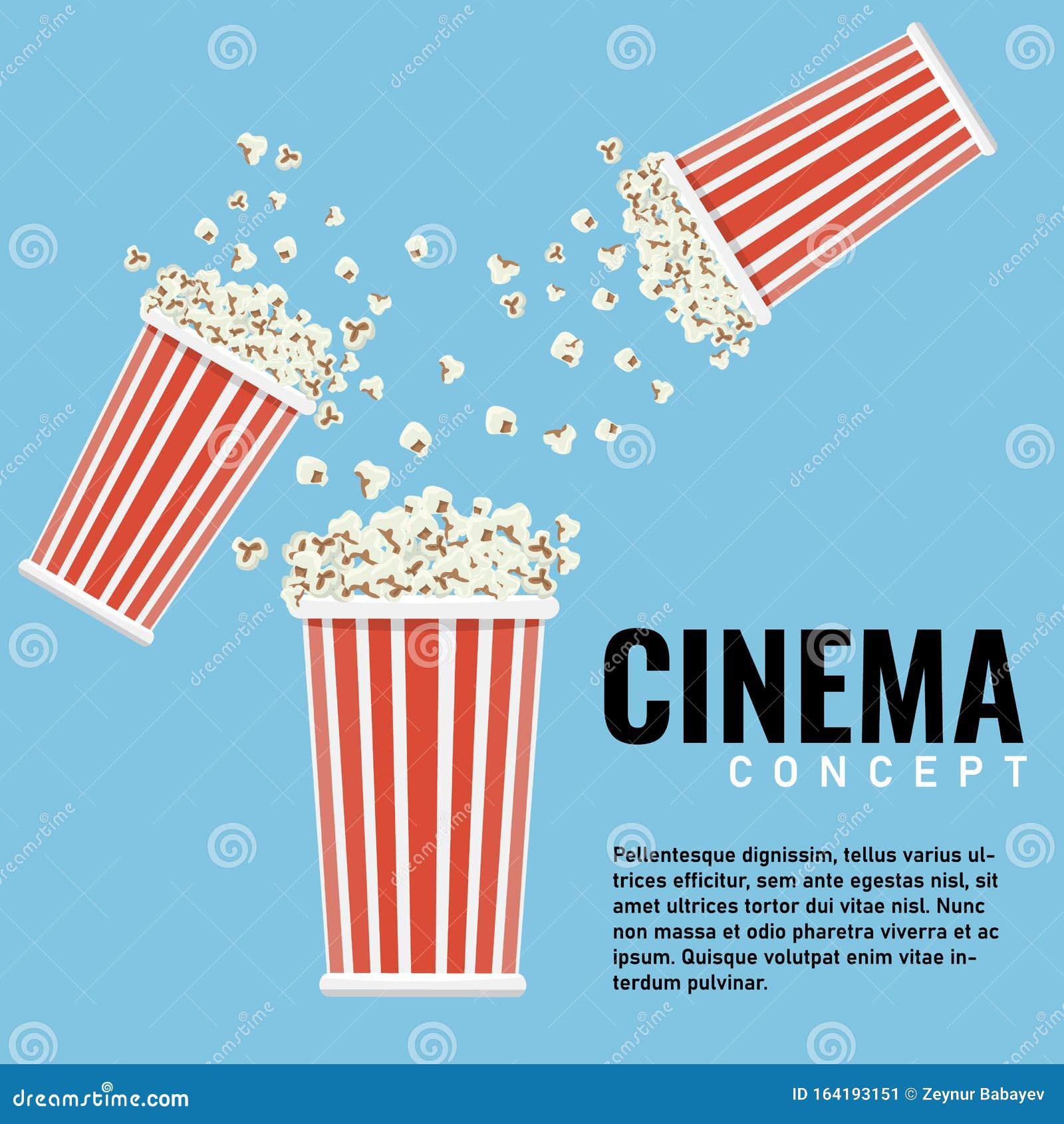 Popcorn for Your Design with Copyspace. Vector Illustration. Stock ...