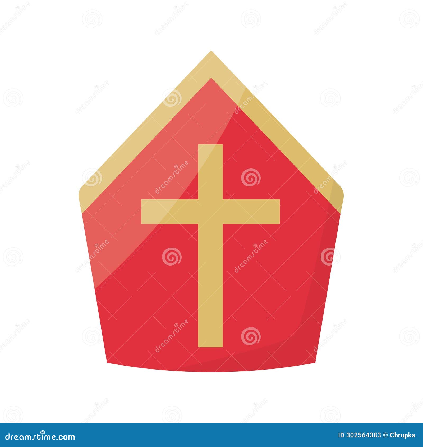 Pope, Bishop Saint Nicholas Hat, Barrenwort Icon Stock Vector ...