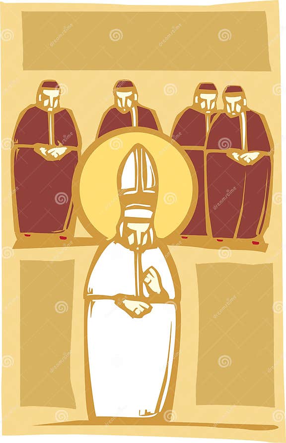 Pope and Cardinals stock vector. Illustration of pope - 26611228