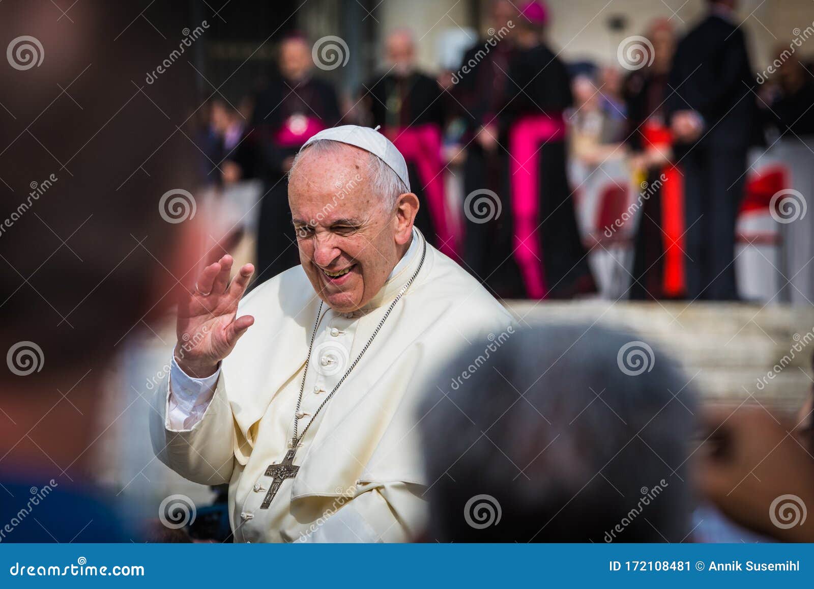 Pope Francis at General Audience in Rome Editorial Photo - Image of ...