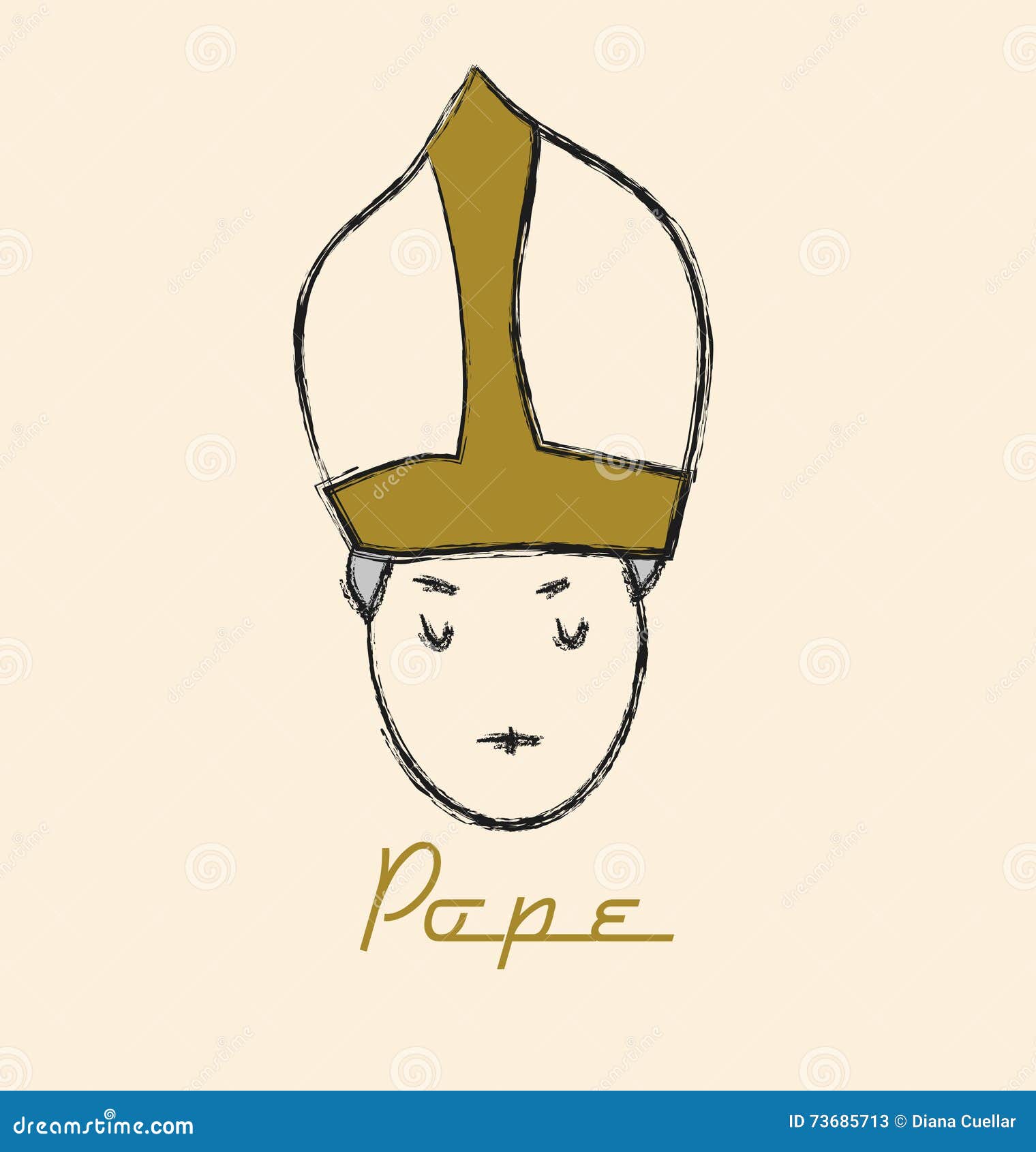 Pope Hat Icon, Cartoon Style | CartoonDealer.com #83329725
