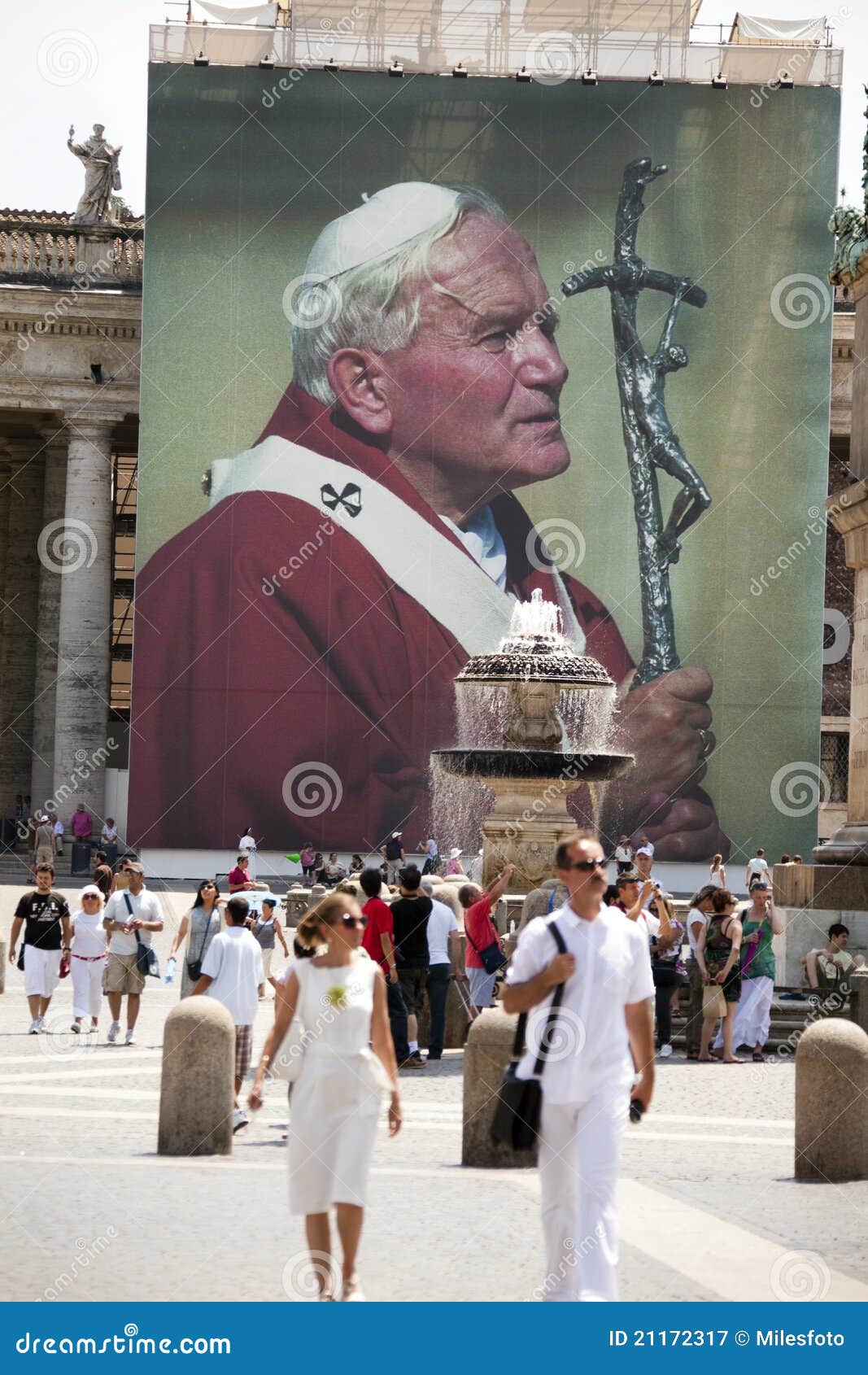 Pope John Paul II in St.Peter S Square Editorial Photography - Image of ...