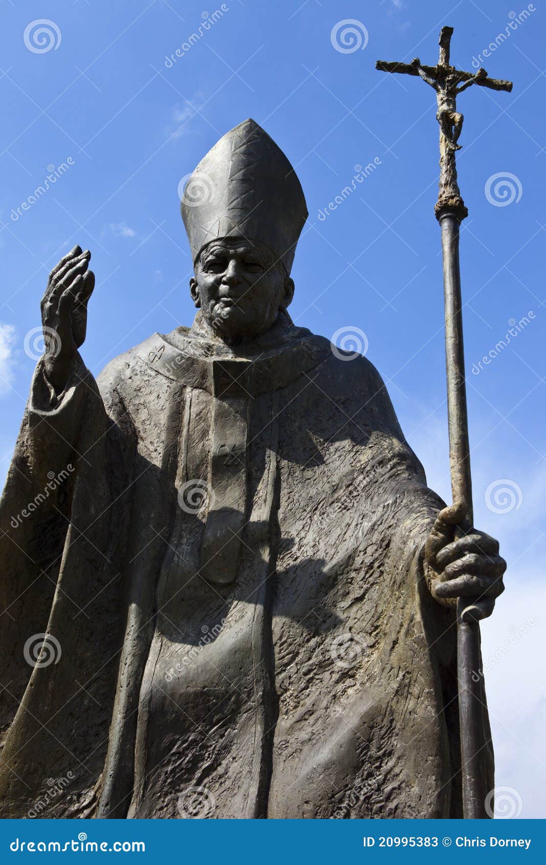 Pope John Paul II Statue in Suwalki - Poland Editorial Stock Photo ...