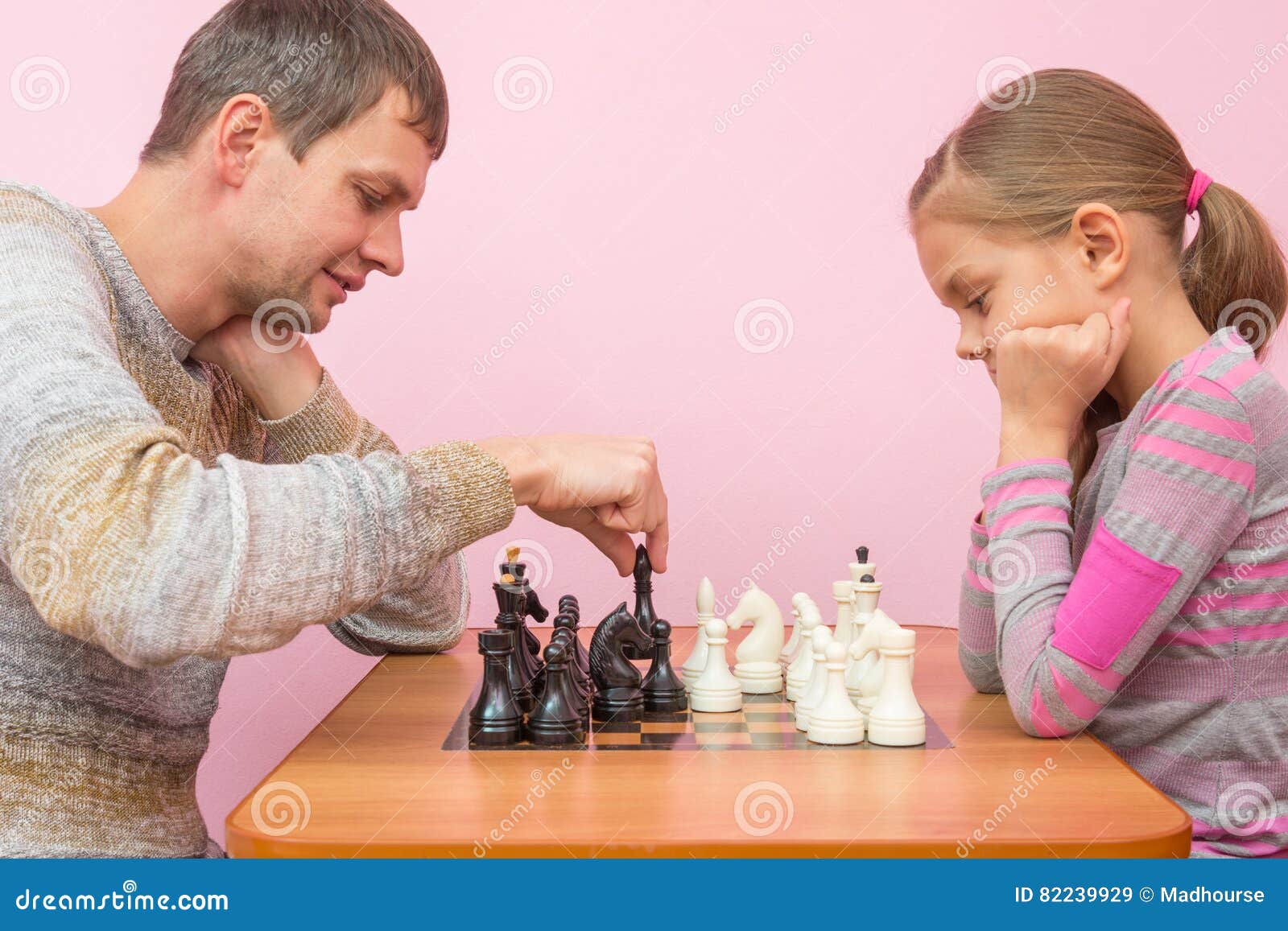 Pope Makes His Next Move while Playing Chess with His Daughter Stock ...