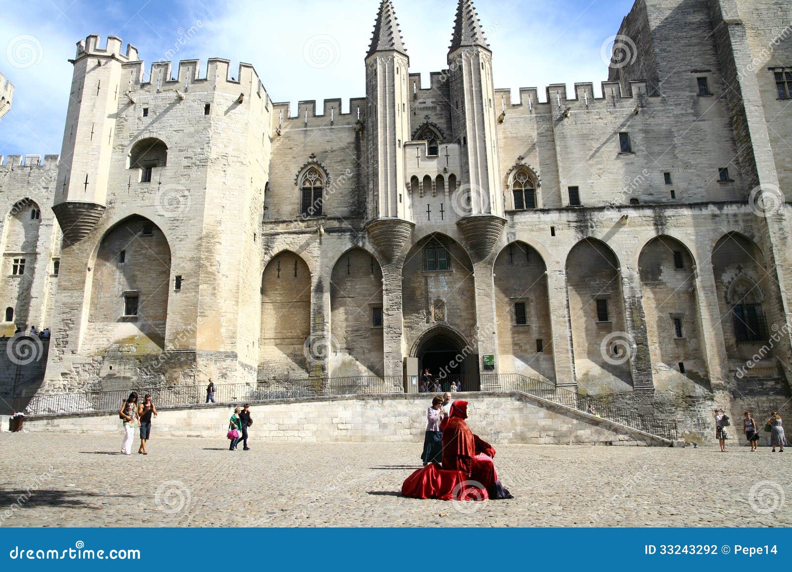 Pope Palace in Avignon editorial photography. Image of france - 33243292