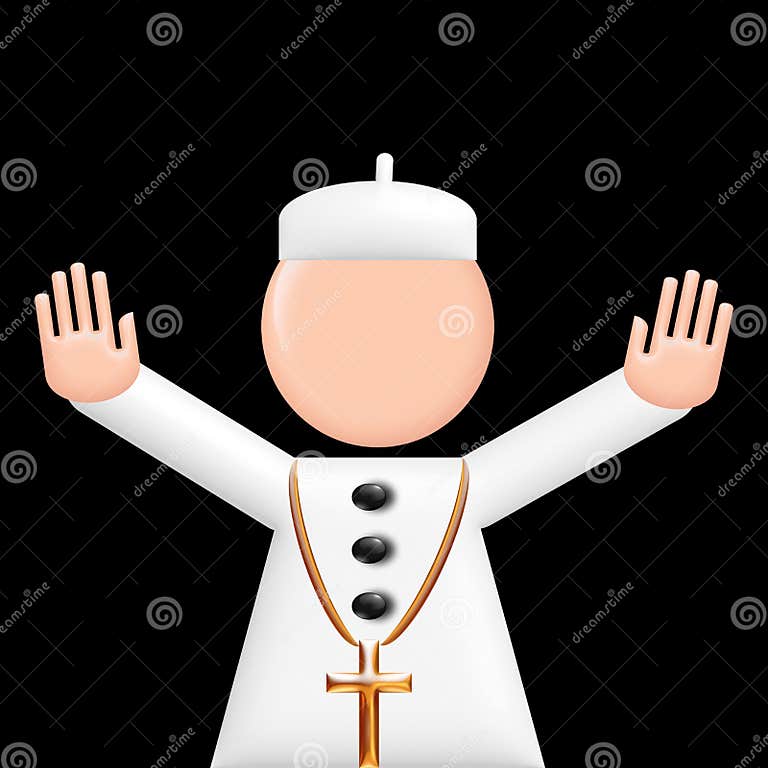 Pope puppet 3d stock illustration. Illustration of open - 29636678