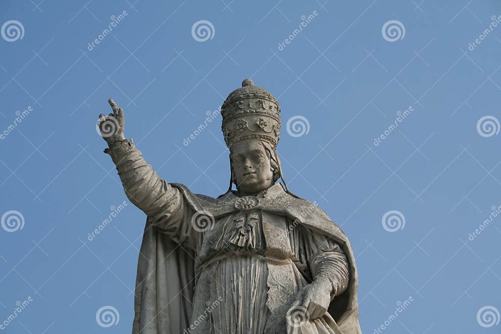 A Pope statue stock photo. Image of church, sculpture, venice - 931060
