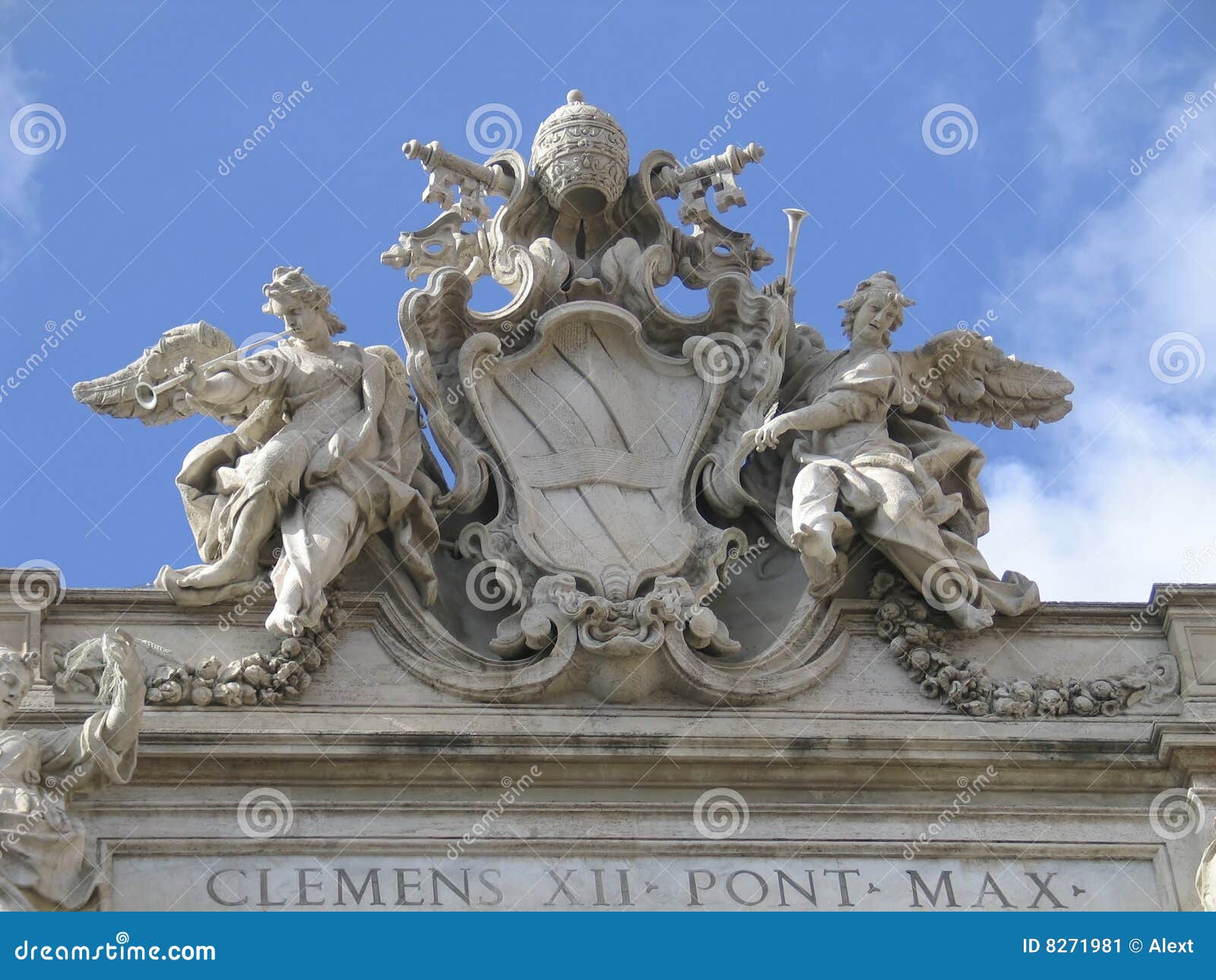 Pope Symbol On The Fountains Of Trevi Picture. Image: 8271981