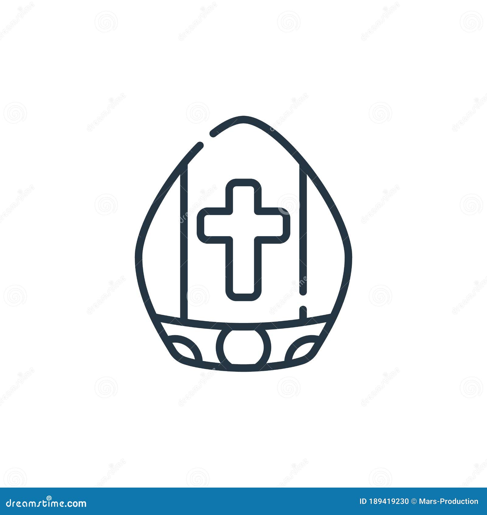 Pope Vector Icon On Transparent Background, Linear Pope | CartoonDealer ...