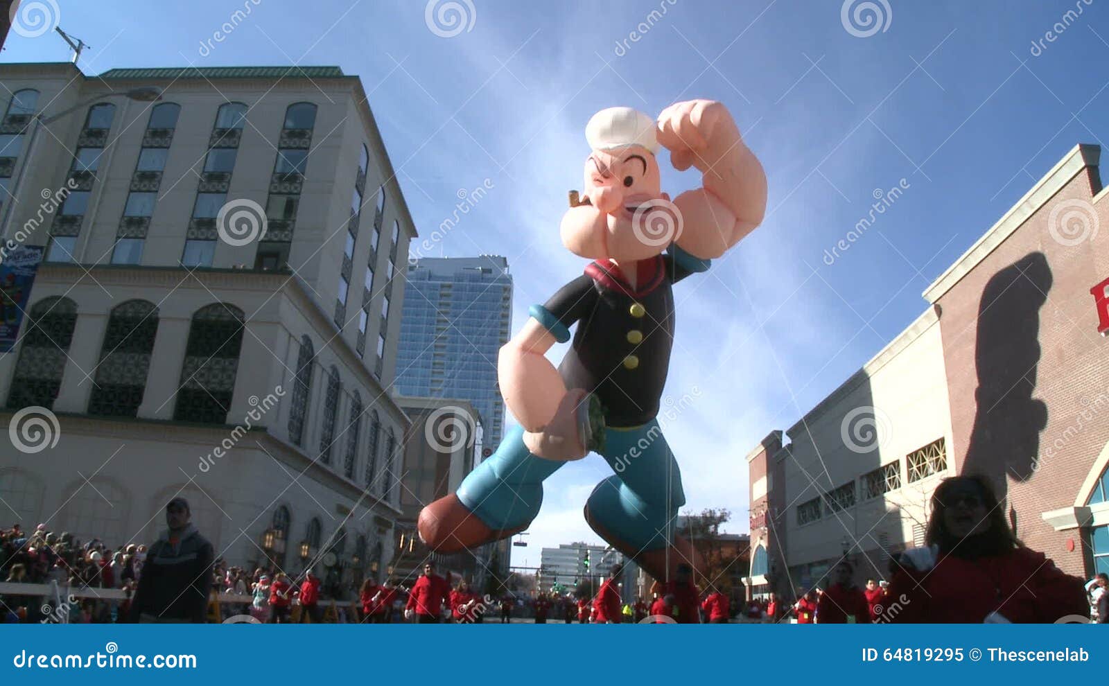 Popeye Balloon at Parade (2 of 2) Stock Video - Video of family, float ...
