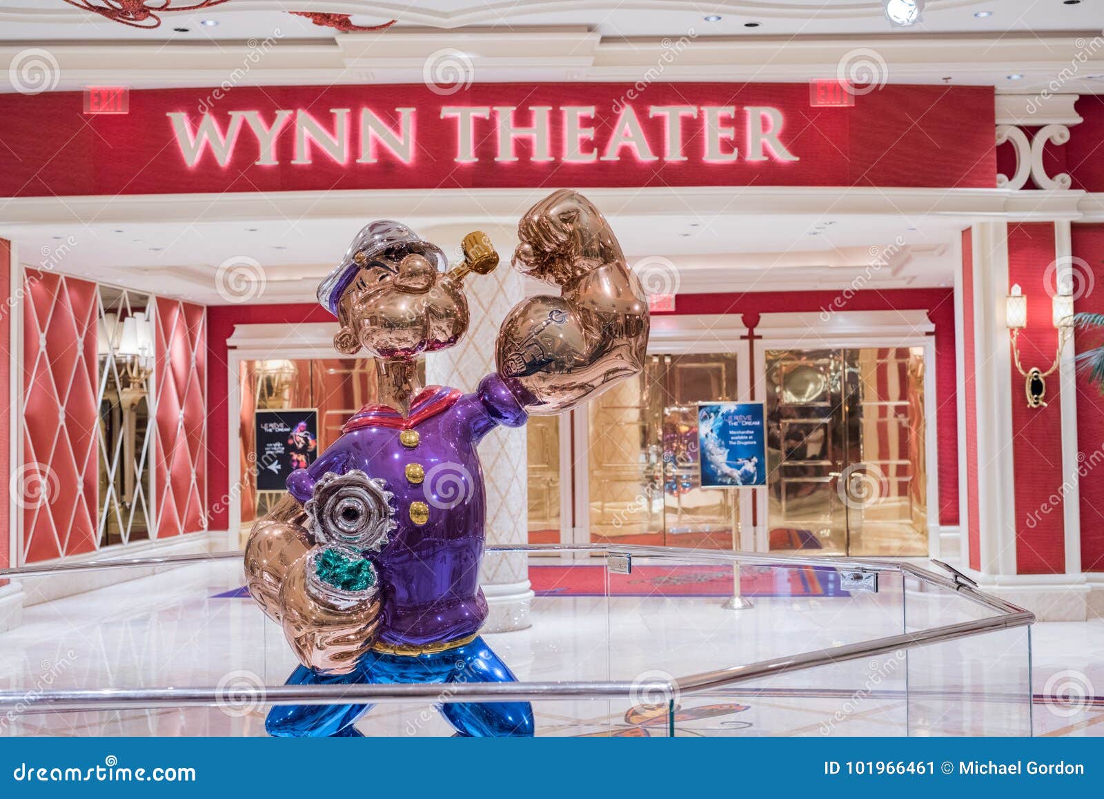 Popeye en Wynn Las Vegas foto editorial. Imagen de arte - 101966461