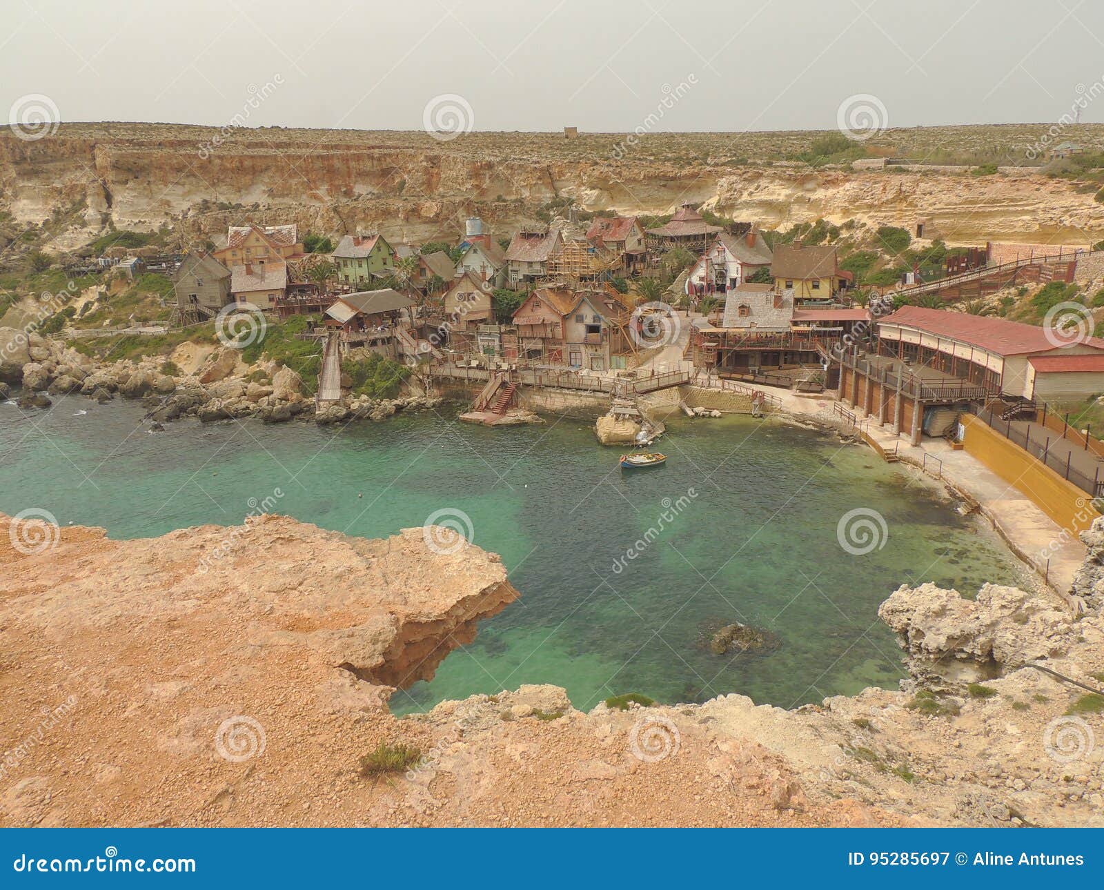 Popeye Village in Malta Island Stock Image - Image of island, europe ...