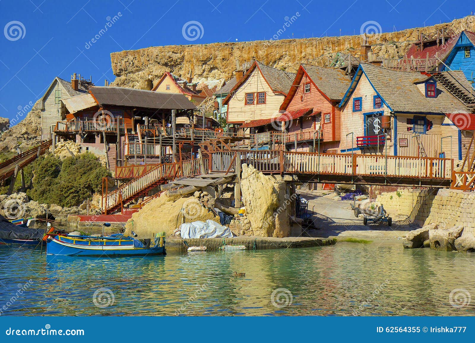 Popeye village, Malta editorial image. Image of cartoon - 62564355