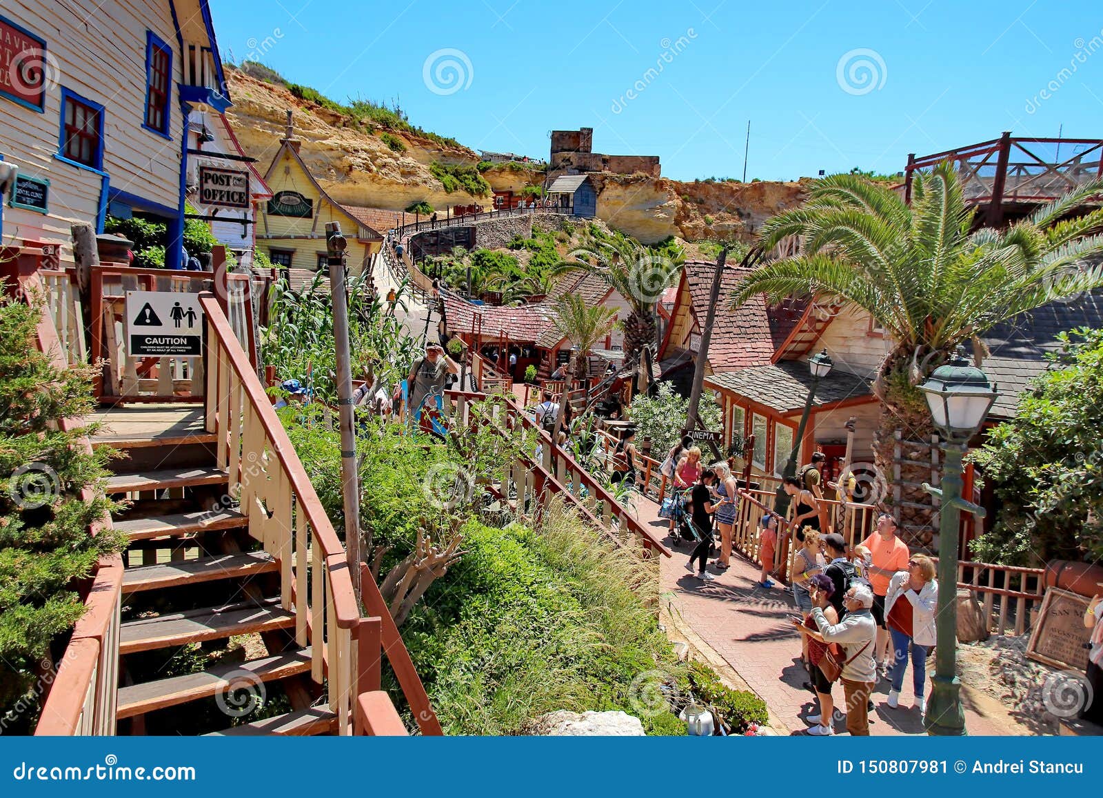 Popeye Village in Malta editorial photo. Image of coastline - 150807981