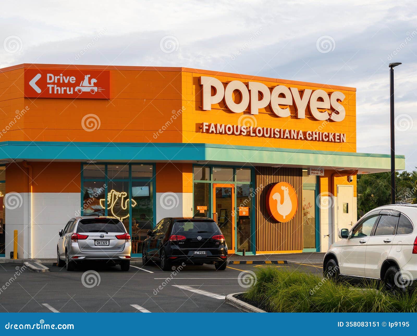 Popeyes Drive Thru Signboard And Chicken Logo Editorial Photo ...