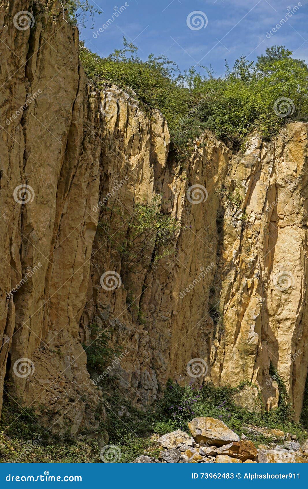 Riprap Slope Protection In A Road Construction Project. Road Slope ...