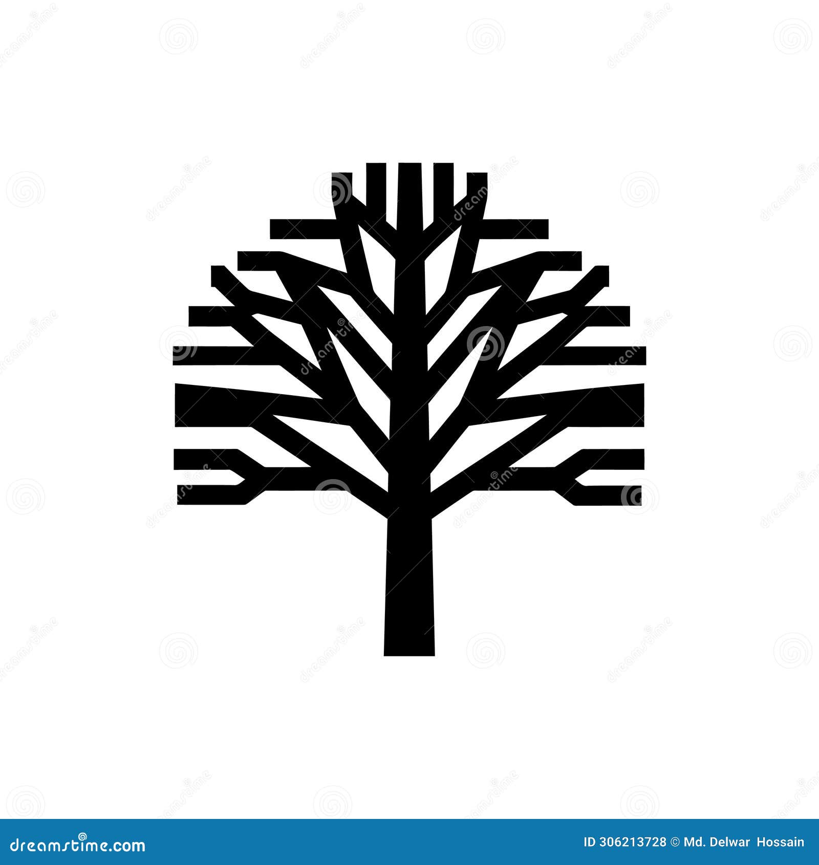 Poplar forest tree icon stock vector. Illustration of foliage - 306213728