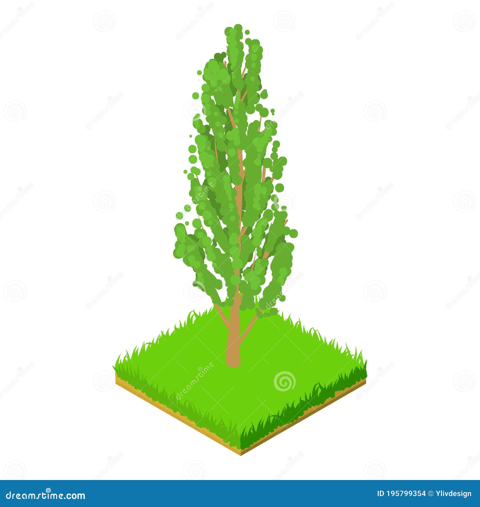 Poplar Icon, Cartoon Style | CartoonDealer.com #80477591