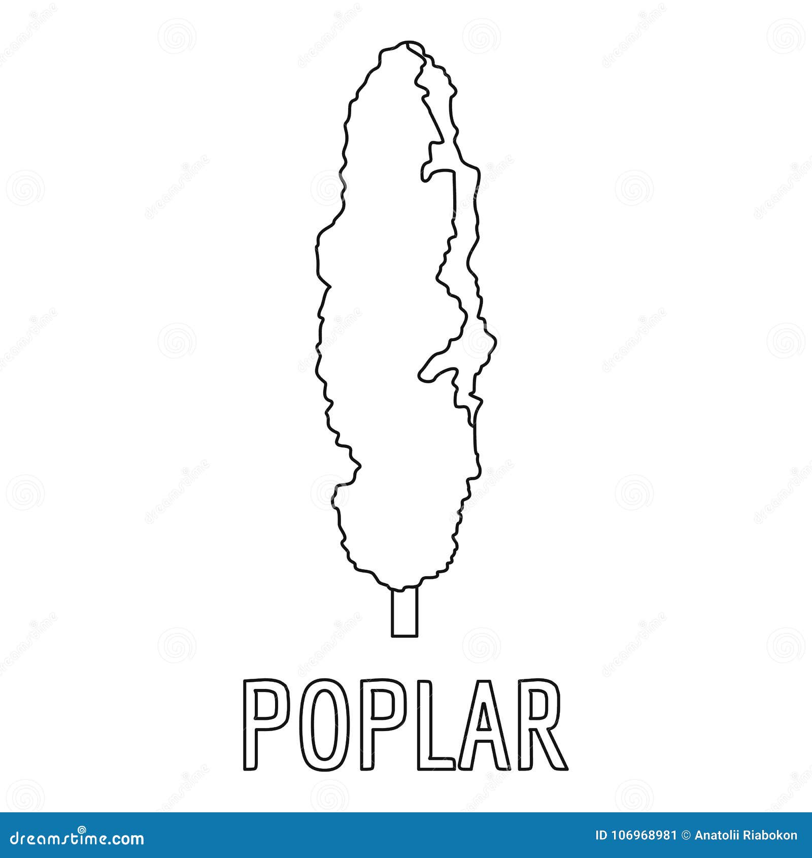 Poplar Icon, Cartoon Style | CartoonDealer.com #80477591