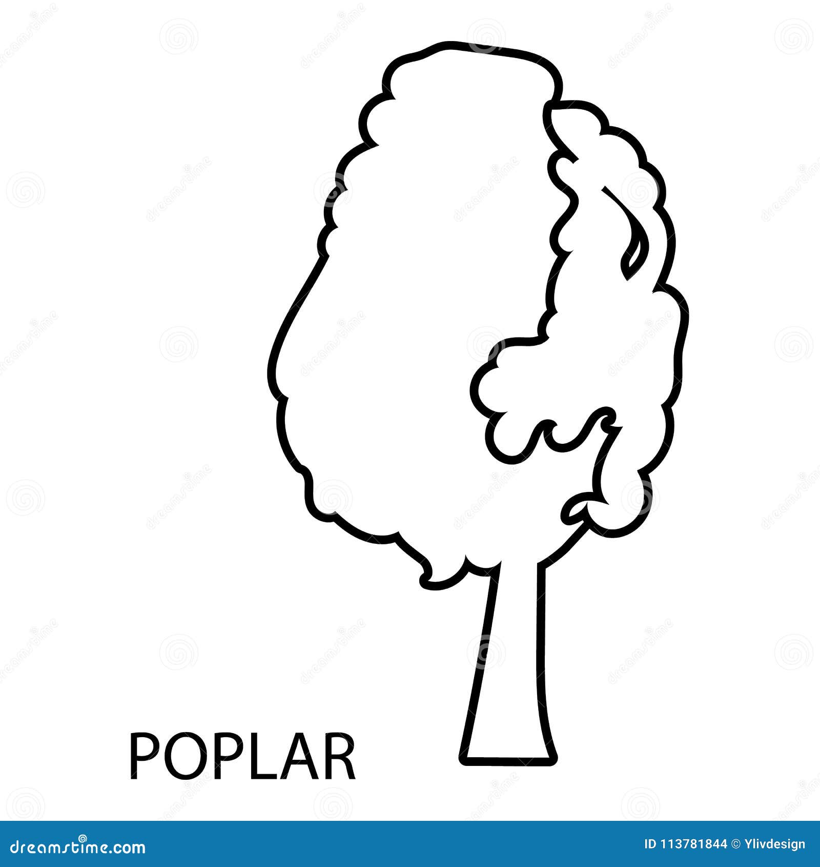 Poplar Icon, Cartoon Style | CartoonDealer.com #80477591
