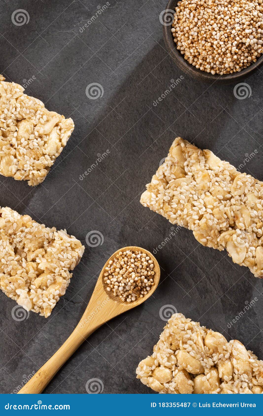 Popped Amaranth Grain and Bars - Amaranthus Stock Image - Image of ...