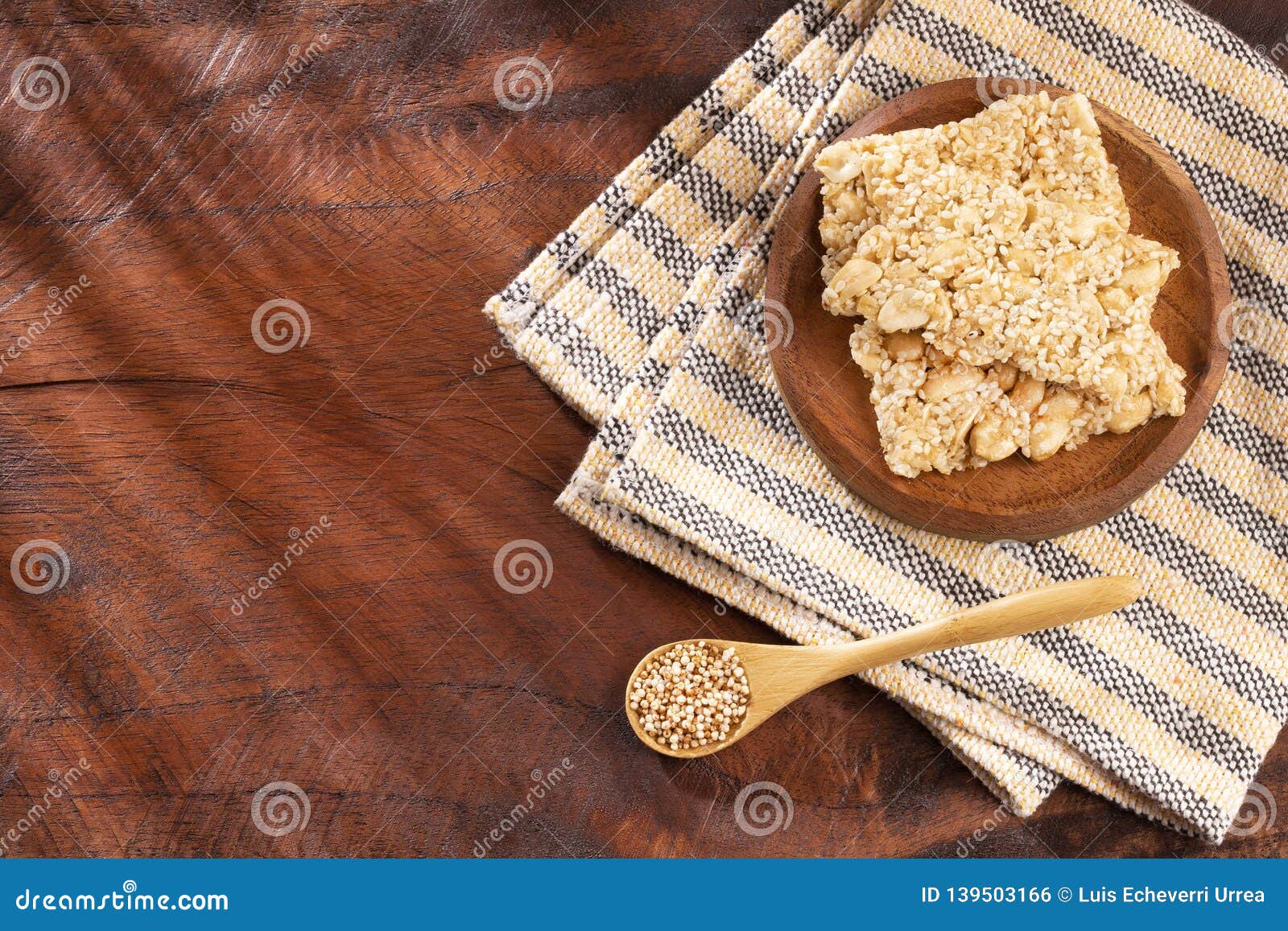 Popped Amaranth Grain and Bars - Amaranthus. Text Space Stock Photo ...
